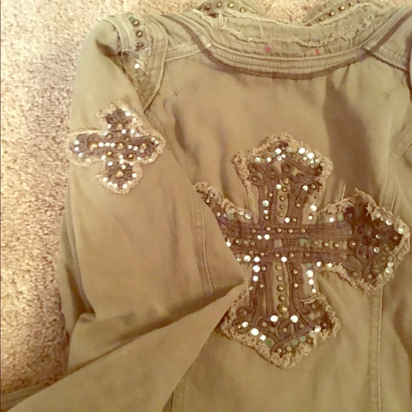 Miss Me | Jackets & Coats | Miss Me Jacket Rhinestone Like New Large ...